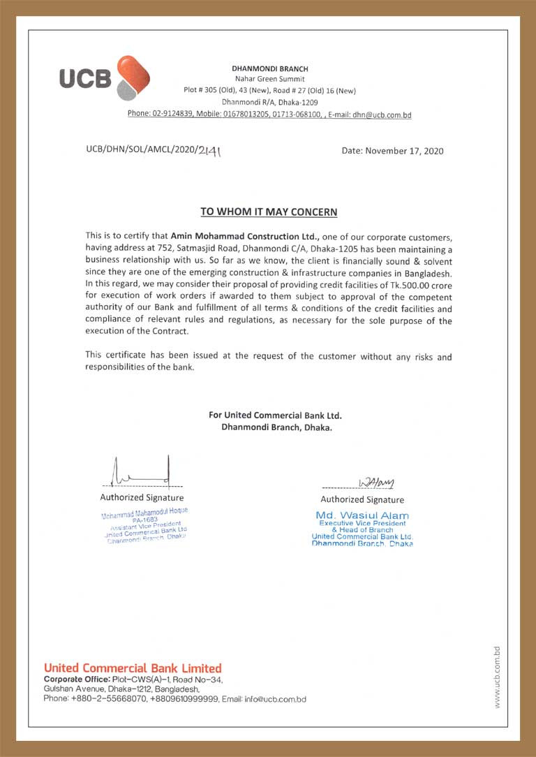 Amin Mohammad Construction Ltd, Leading Construction & Infrastructure ...